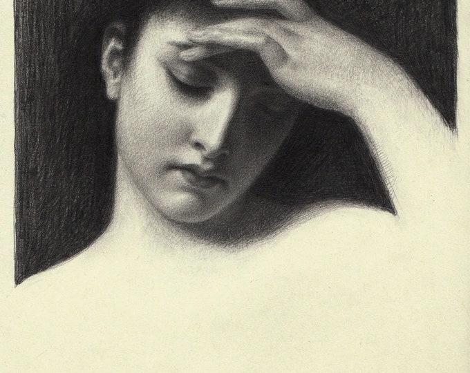 Original Pencil Drawing, Classical Portrait Painting, Victorian ...