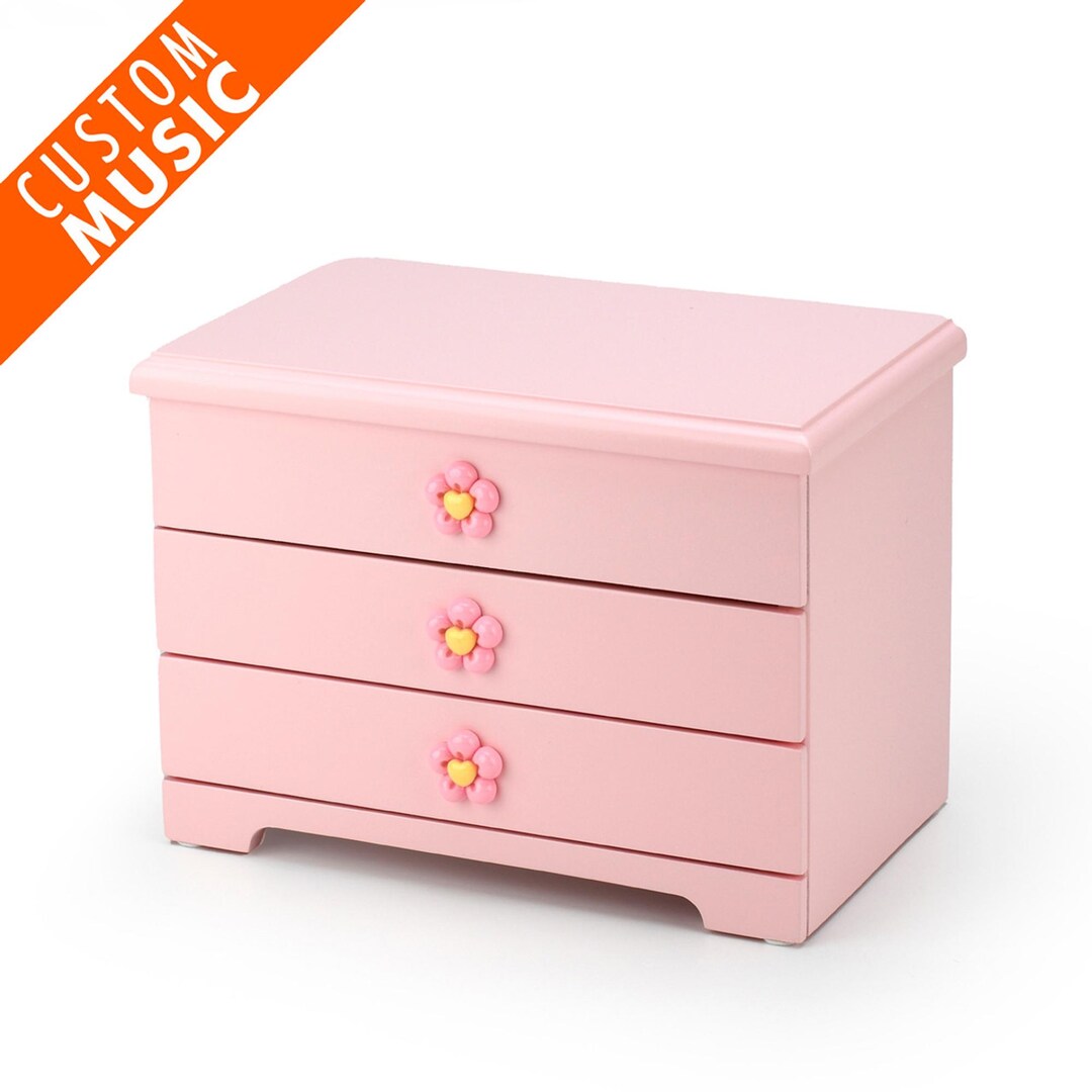 Adorable Pink Custom Sound Module Spinning Ballerina Musical Jewelry ...