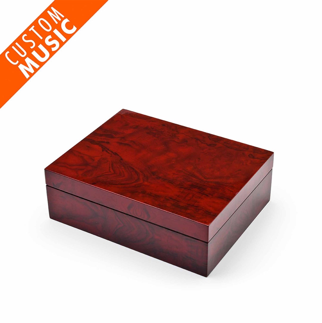 Modern Hi Gloss Burl Wood USB Sound Module Music Jewelry Box - Custom ...
