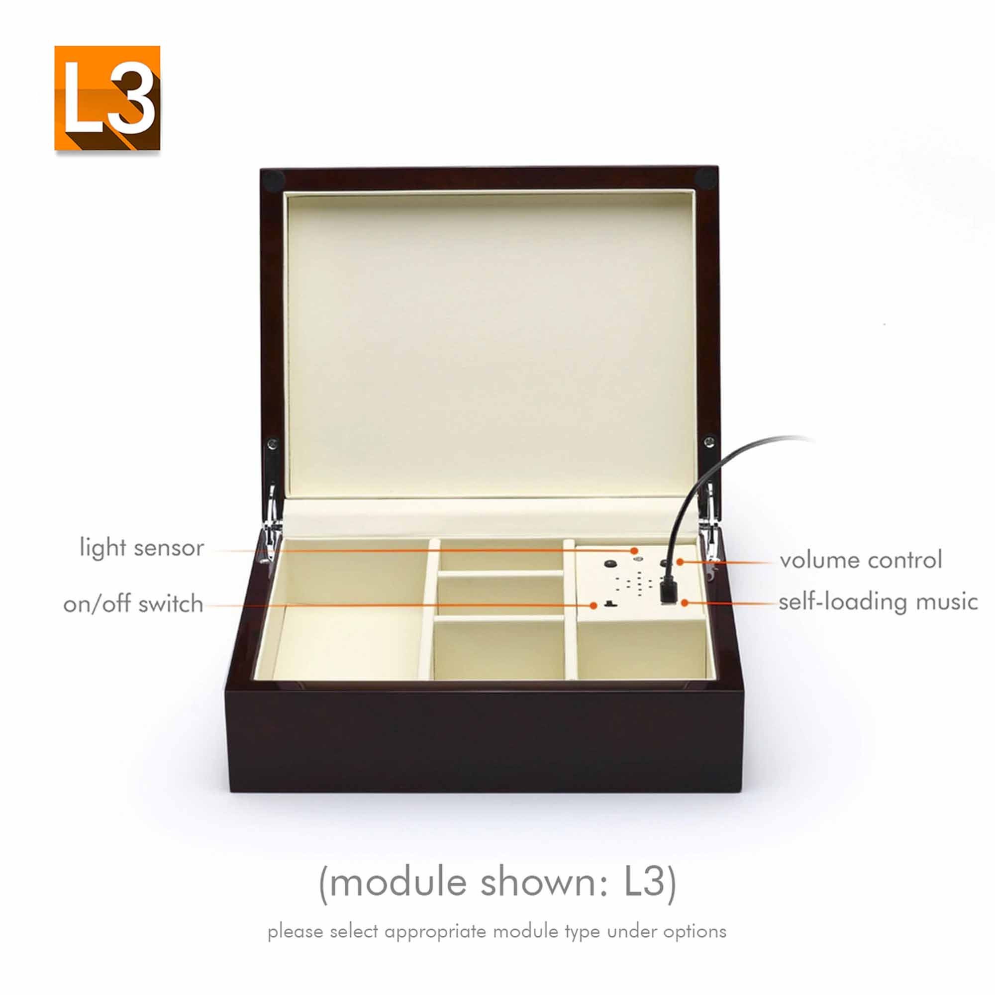 Modern Hi Gloss Burl Wood USB Sound Module Music Jewelry Box - Etsy