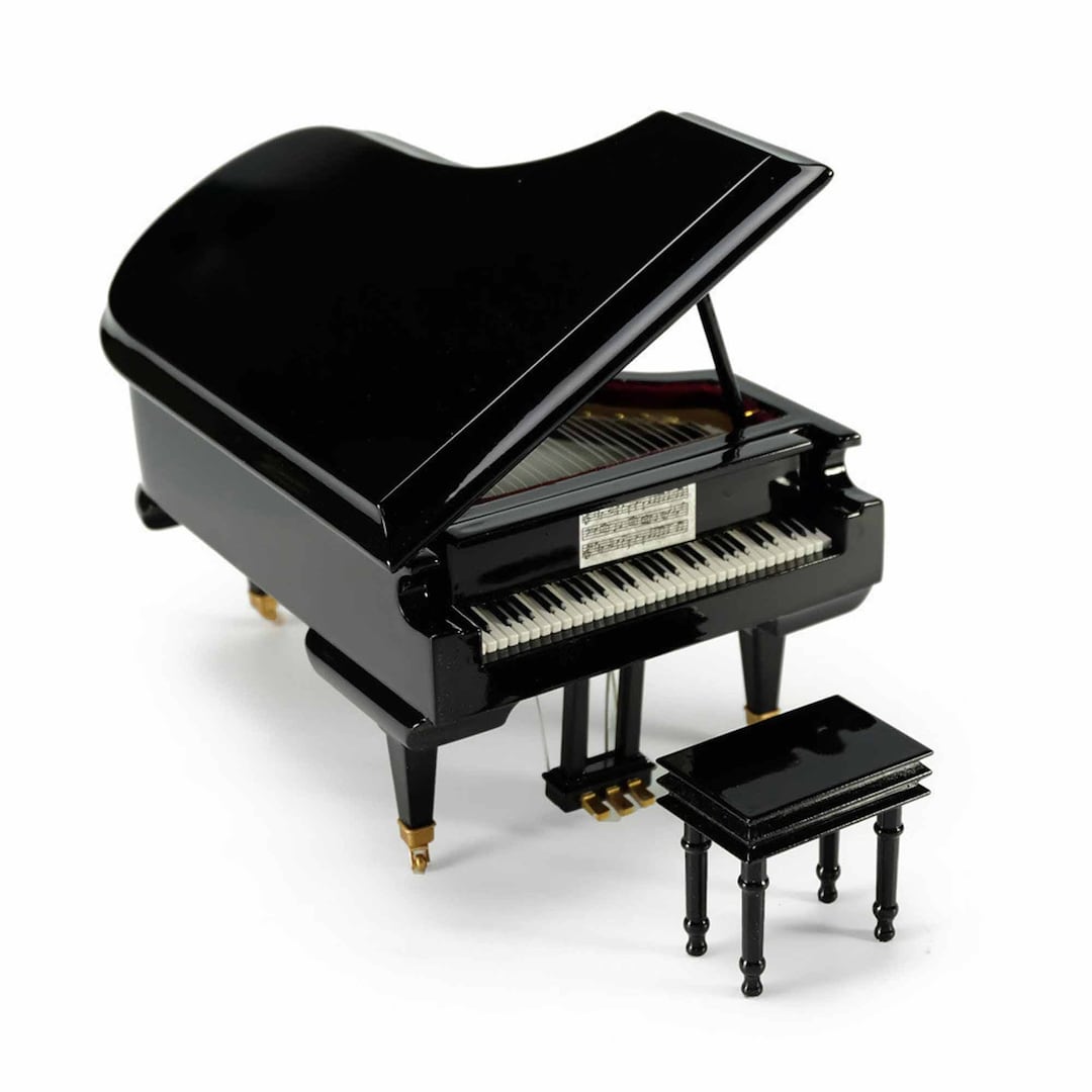 Hi-gloss Black Grand Piano Music Box: 18-note Mechanical Movement - Etsy