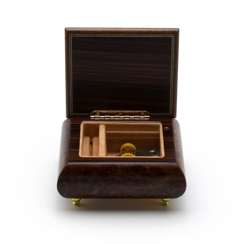 Handmade Sorrento Music Box: Burl-elm & Rosewood, 18 Note Movement - Etsy