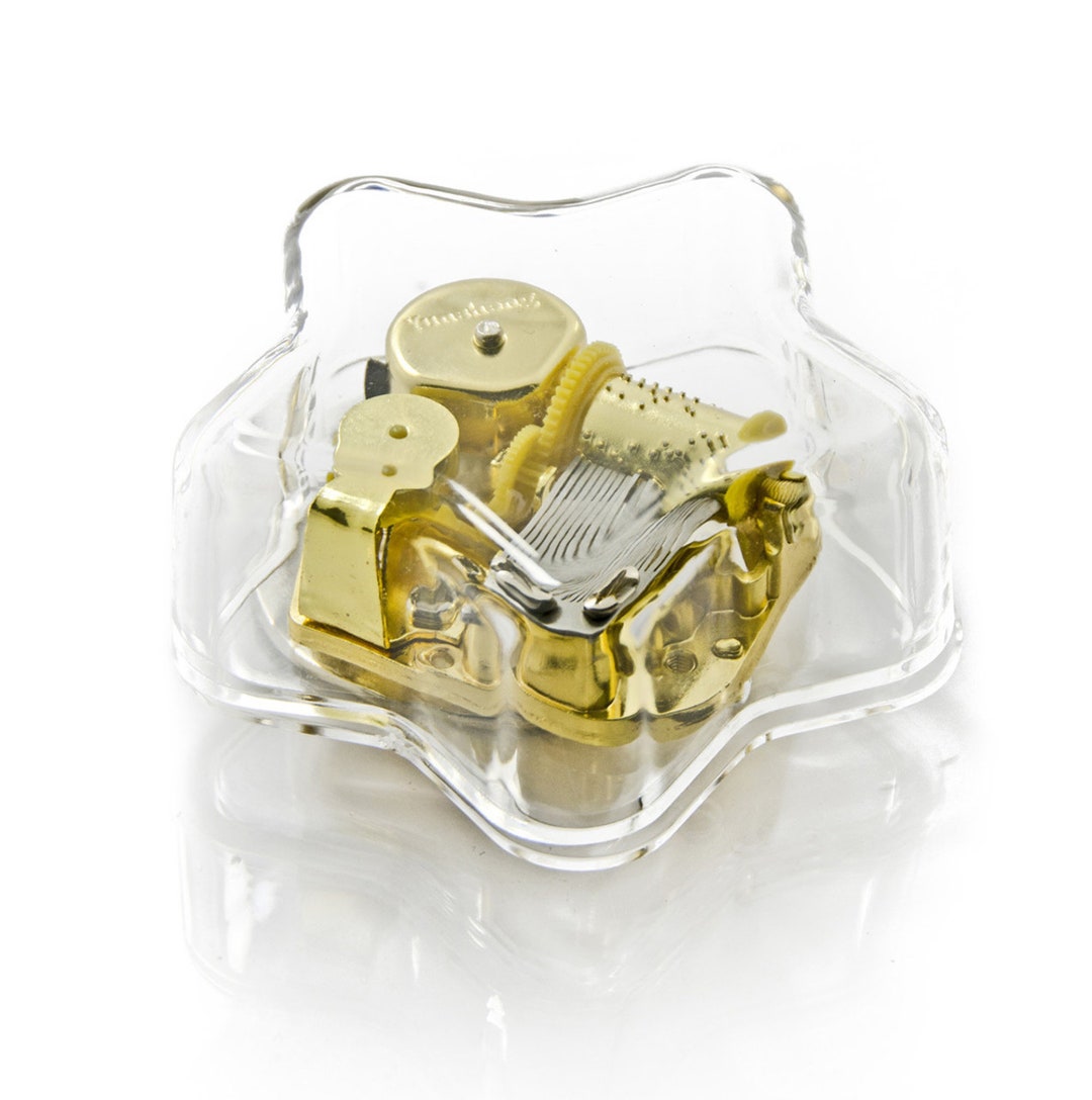 Clear 18 Note Acrylic Star Shaped Musical Paperweight - Many Songs to ...