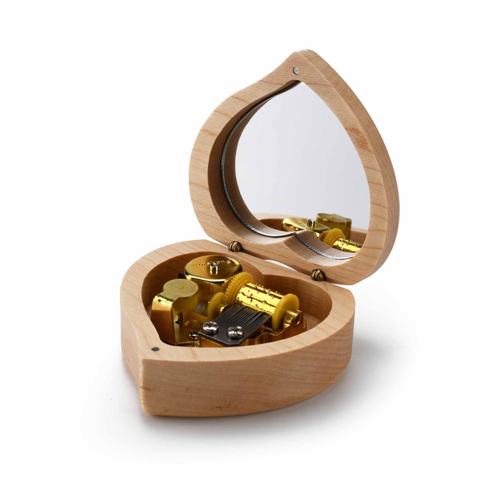 Adorable 18 Note Heart Shaped Solid Maple Musical Keepsake Many Songs ...