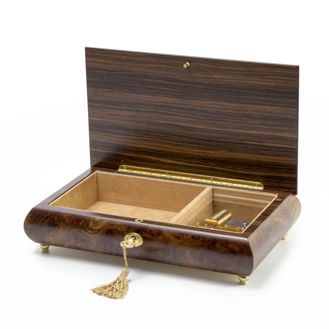 Handcrafted Italian Sorrento 18 Note Single Stem White Rose Musical ...