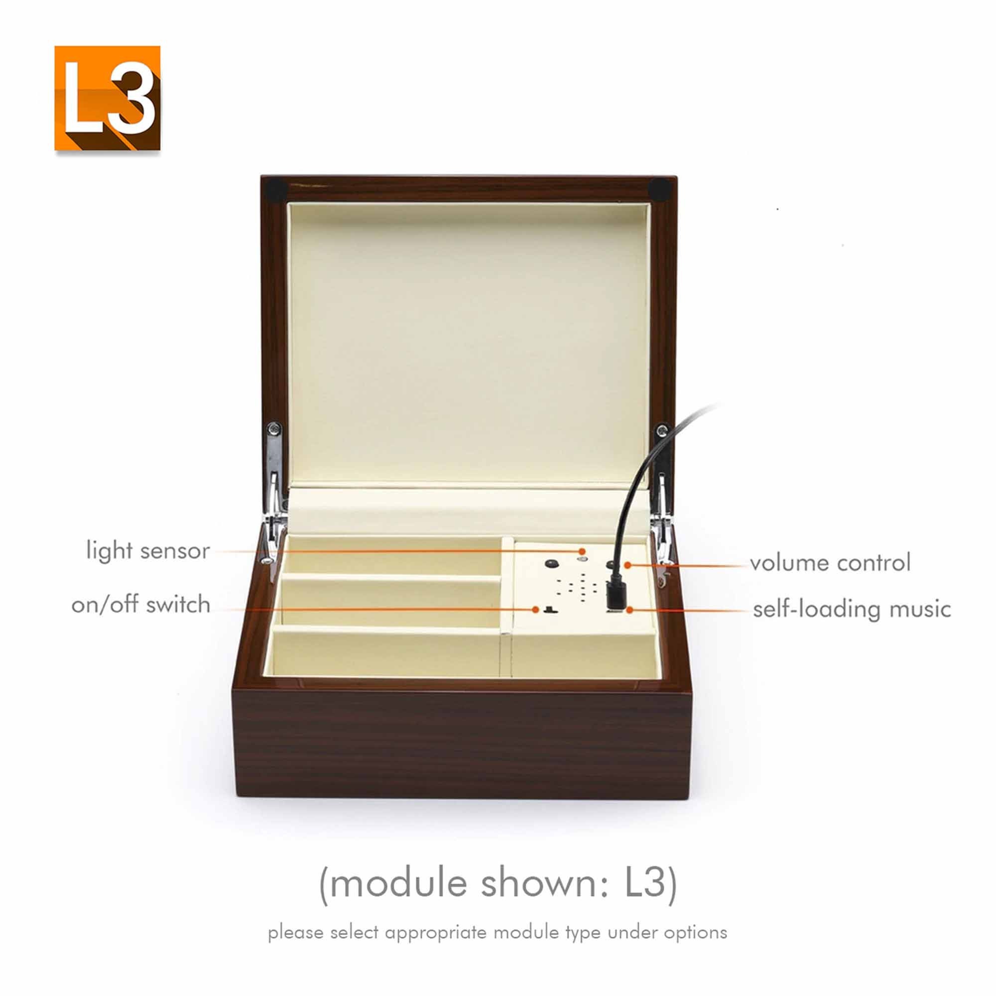 Ultra-modern High Gloss USB Sound Module Music Jewelry Box Custom Music ...