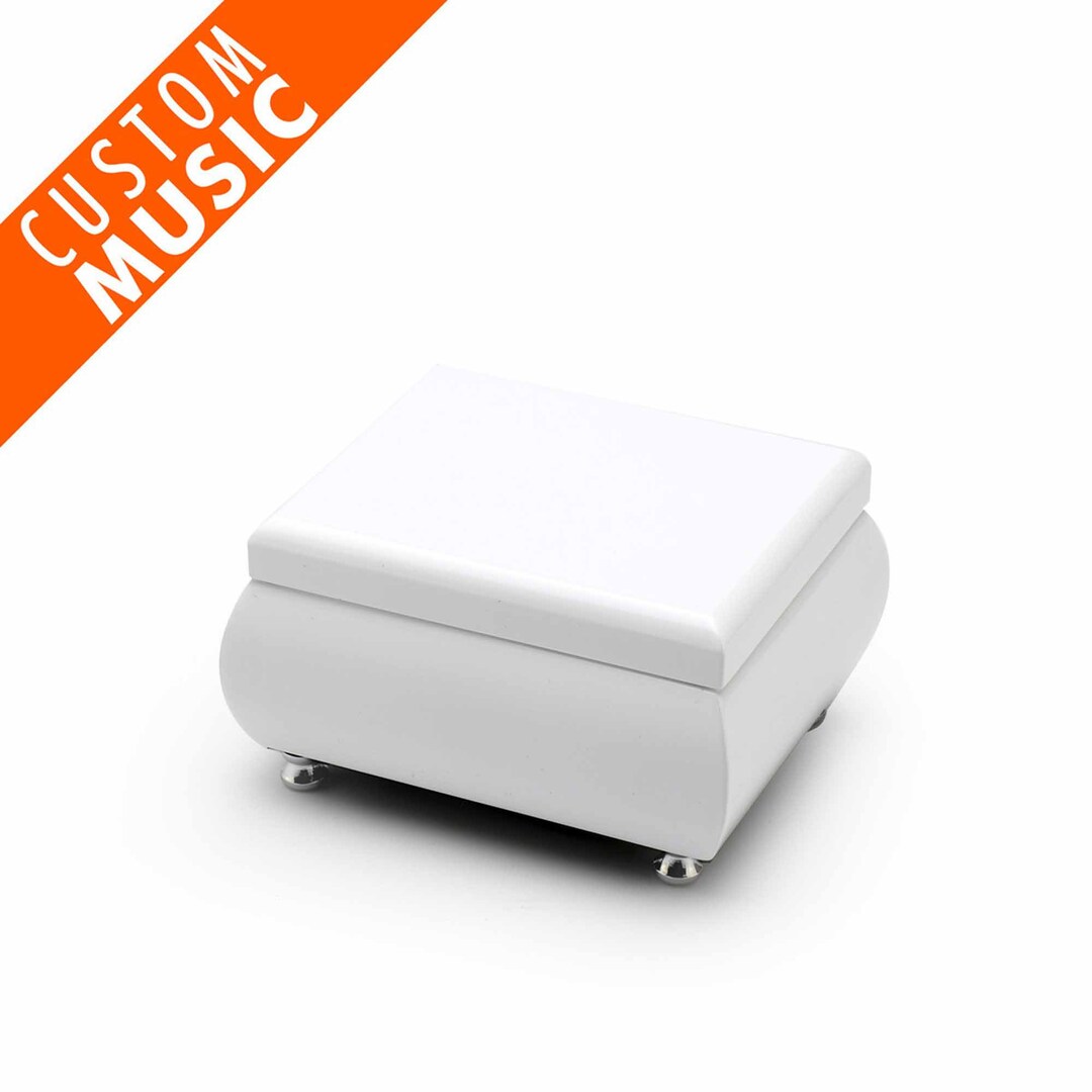 Pristine Hi-gloss White Lacquer Custom USB Module Music Box - Custom ...