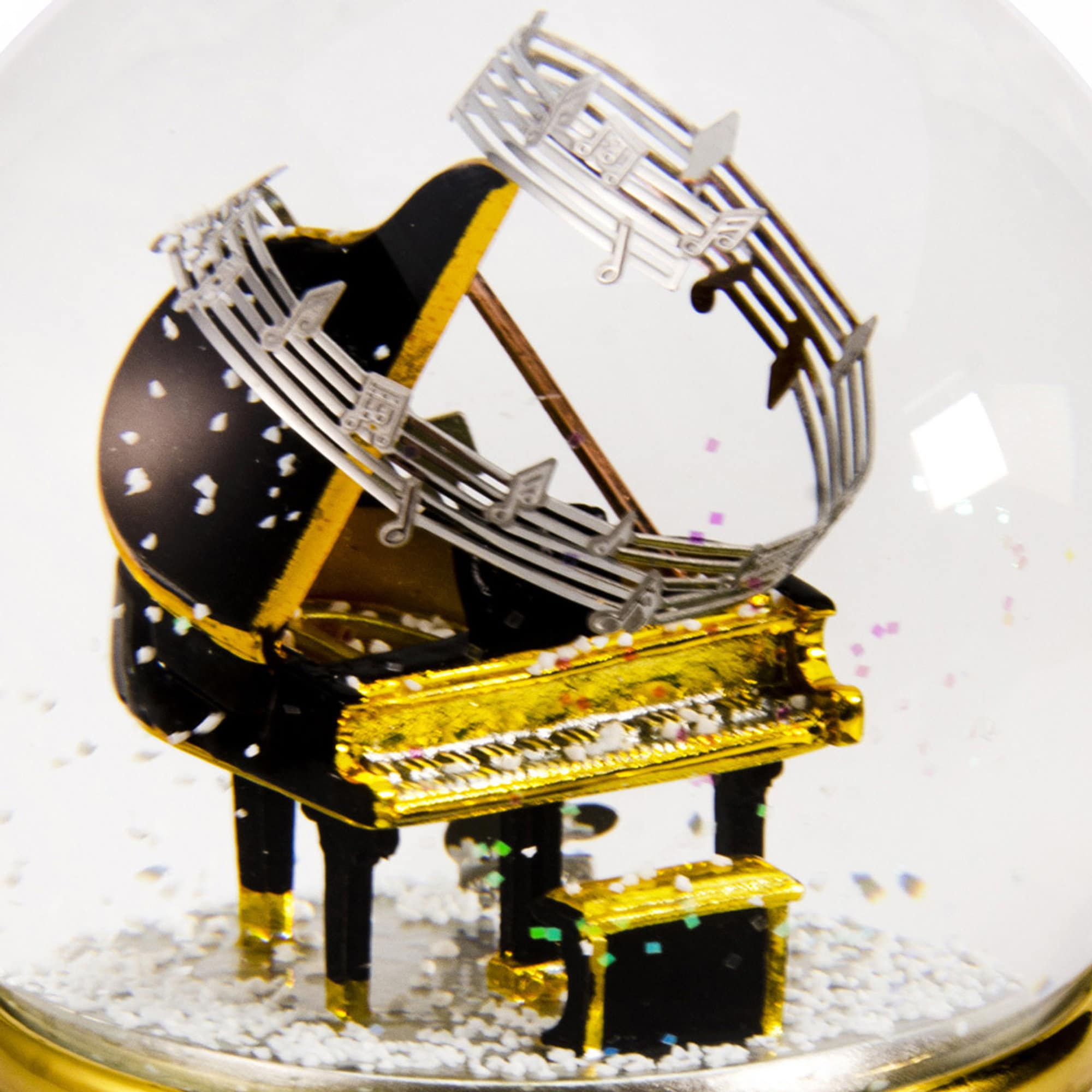 Music Theme Grand Piano With Painted Base Musical Water / Snow Globe ...