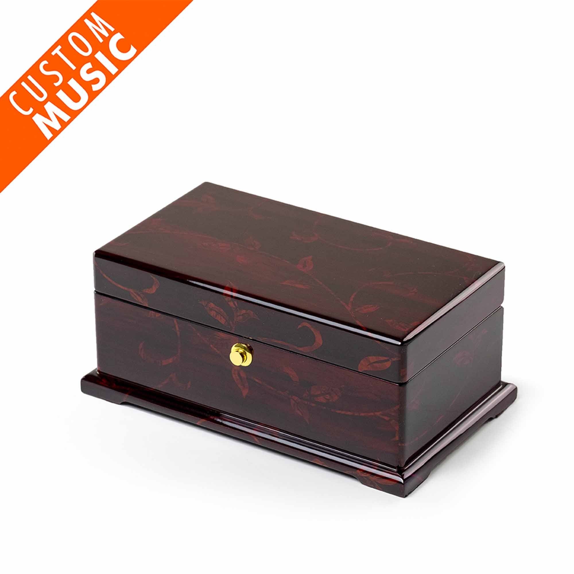 Rosewood Gorgeous Floral Motifs Custom USB Sound Module Any Song Music ...