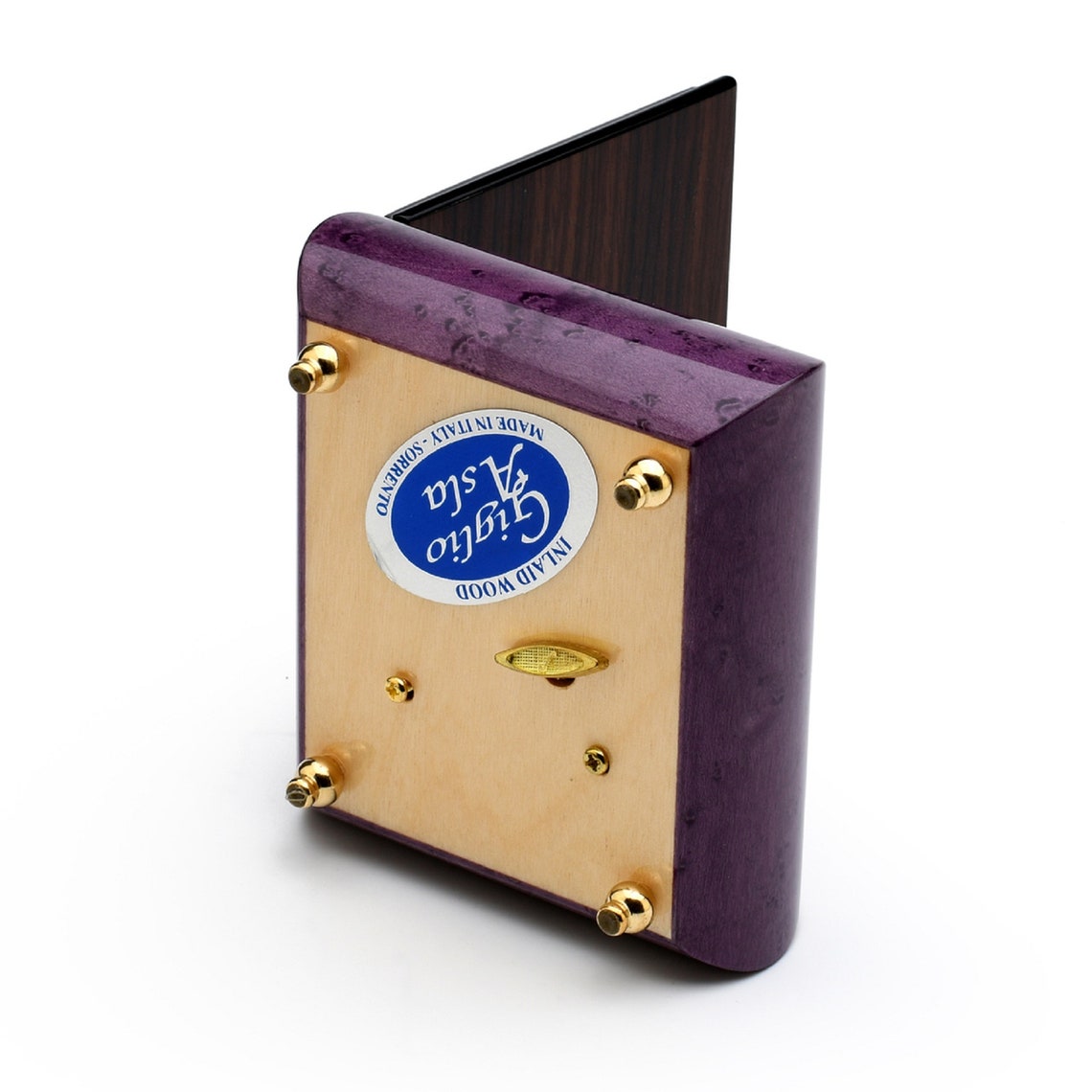 Gorgeous Purple Heart and Floral Wood Inlay Music Box Most - Etsy