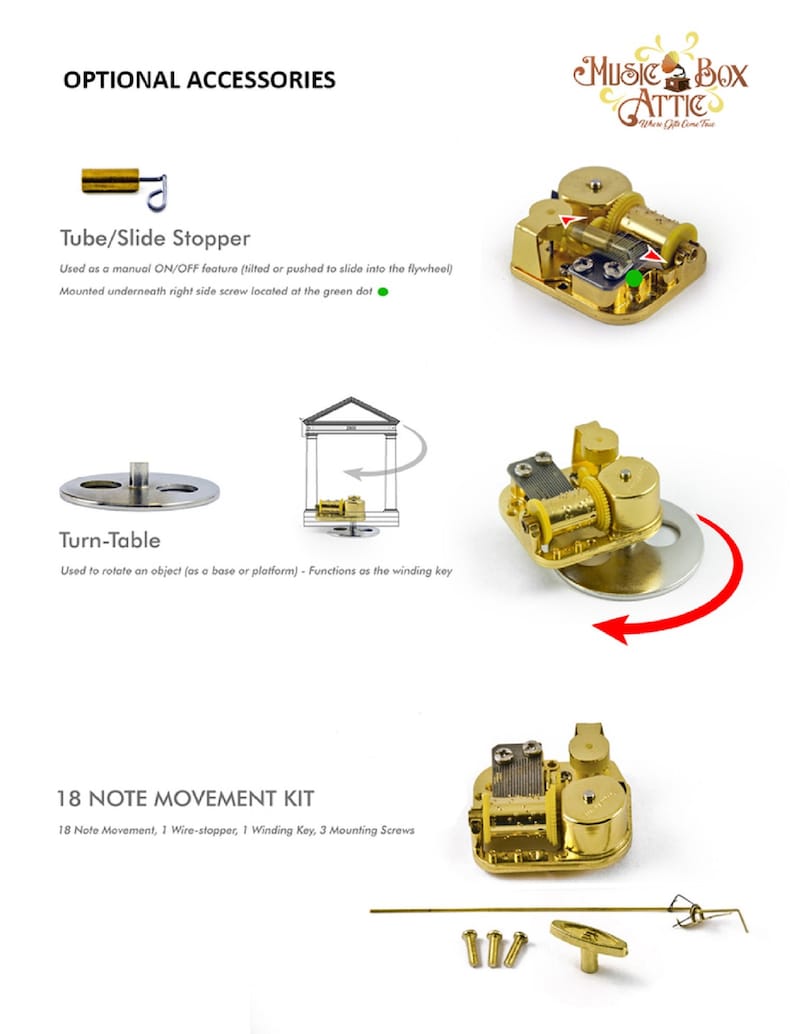 18 Note Mechanical Movement - Many Songs to Choose - Etsy