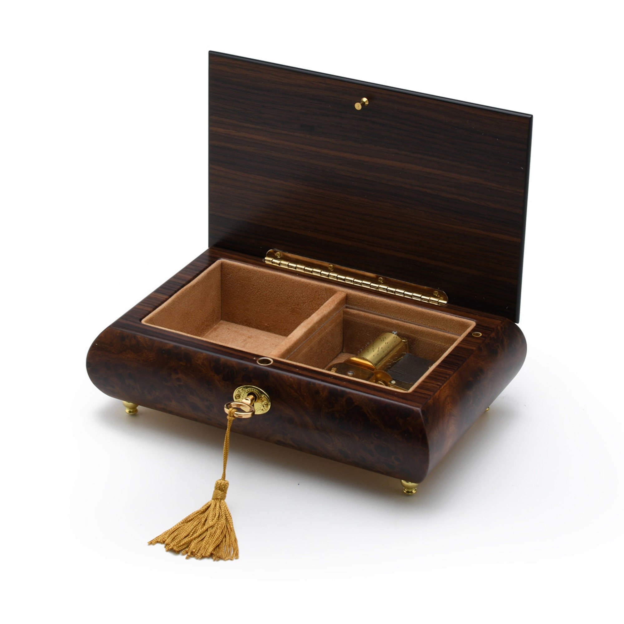 Classic Music Box Features Nostalgic Design of A Floral Bouquet Tied ...