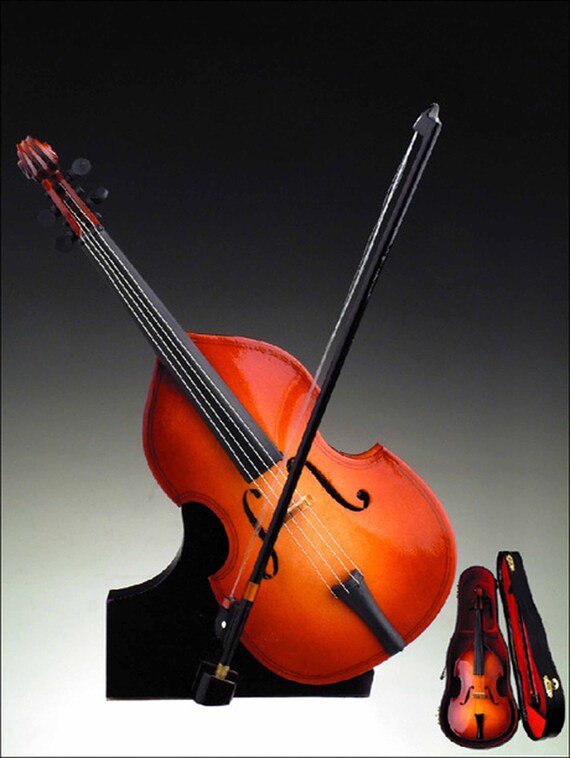 Irresistible Upright Bass Violin Music Box With A Stand - Etsy