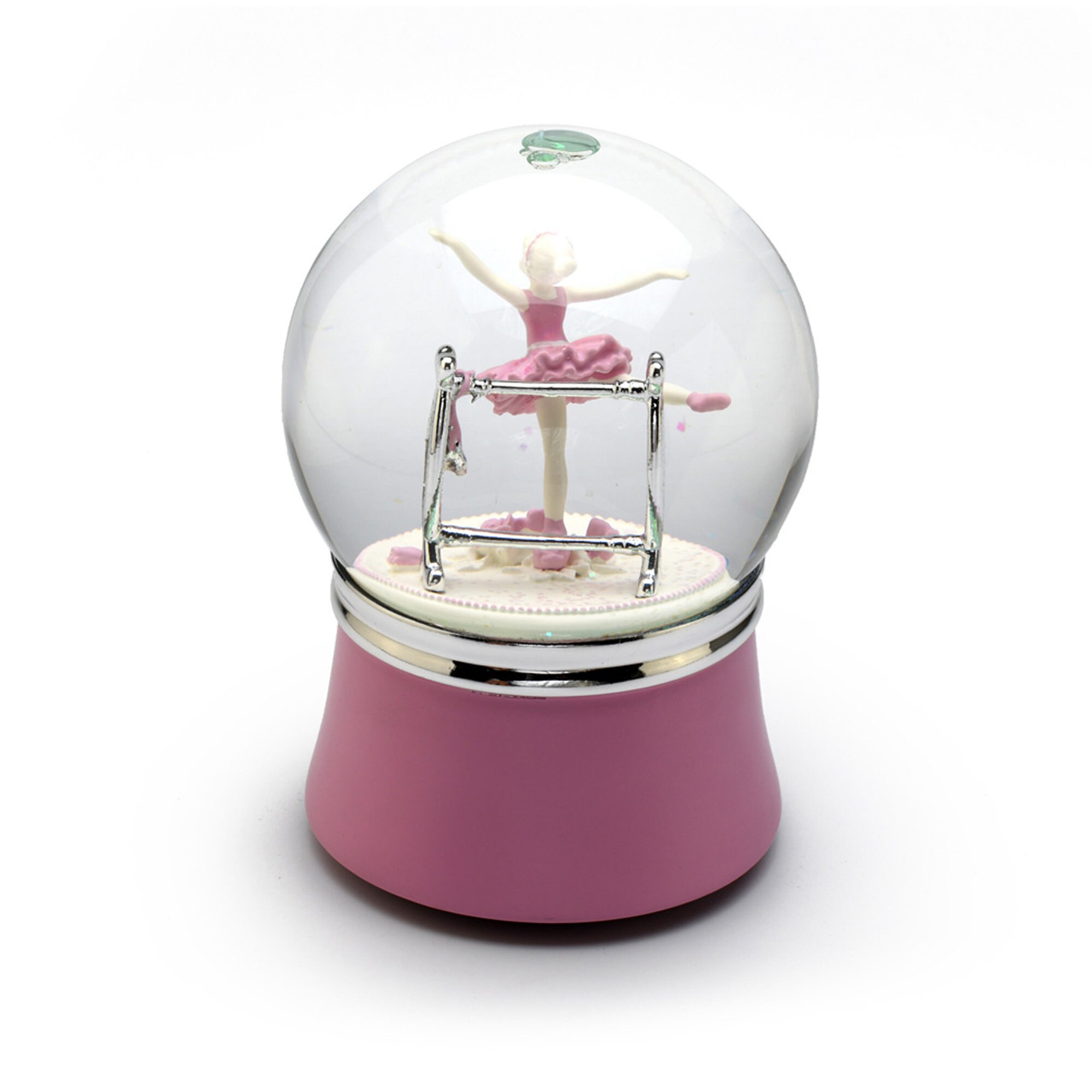 Inspiring Pink and Silver Animated Ballerina Snow Dome Many Songs to ...