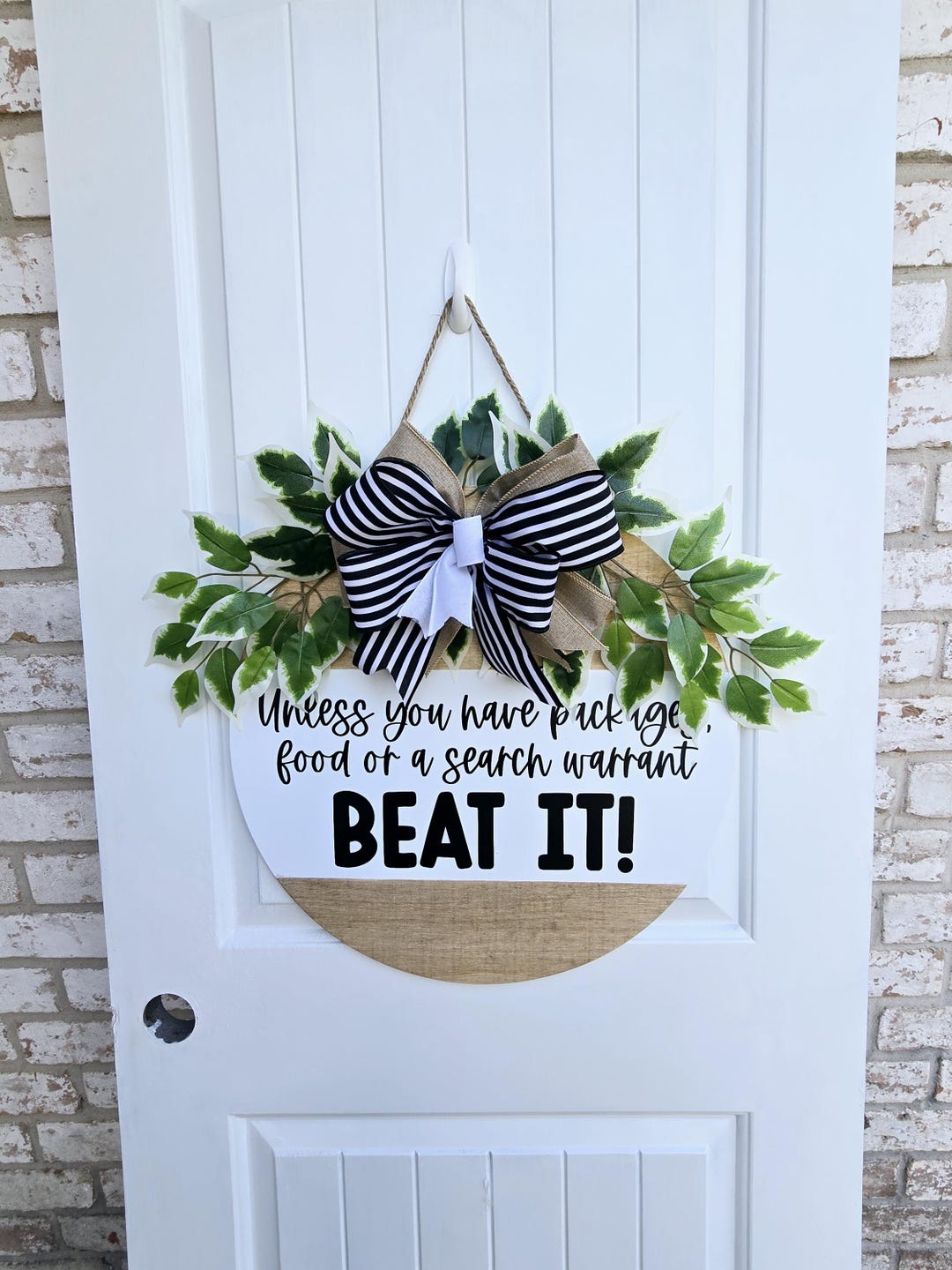 Funny Front Door Sign | No Soliciting Door Decor | Sassy Porch Sign ...