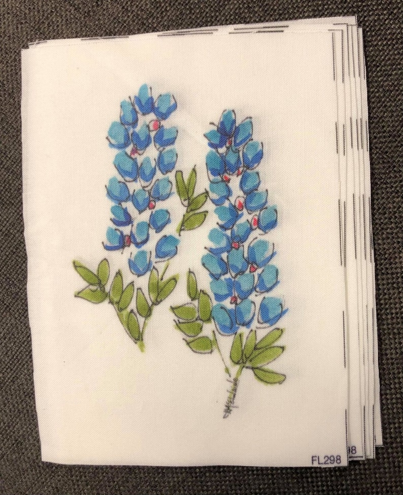 4.5 X 6 Bluebonnet FL298 Quilt Block Art - Etsy