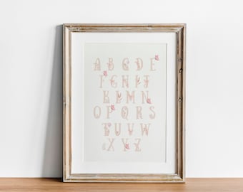 Simple Boho Alphabet Cards - Etsy