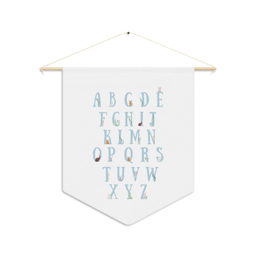 Alphabet Nursery Banner, Custom Pennant, Alphabet Wall Banner, Baby ...
