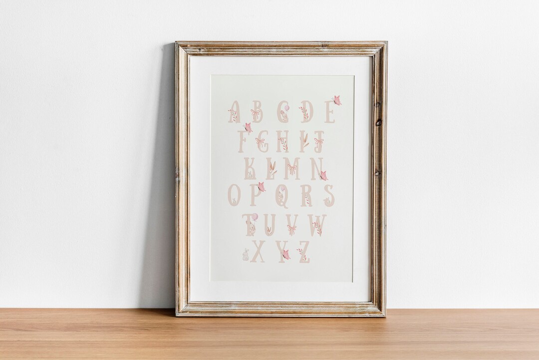 ALPHABET POSTER, ABC Poster, Educational Posters, Digital Bunny ...