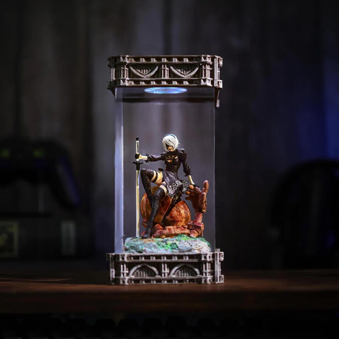 2B Nier Automata Resin Lamp LED Night Light Handmade Post-apocalyptic ...