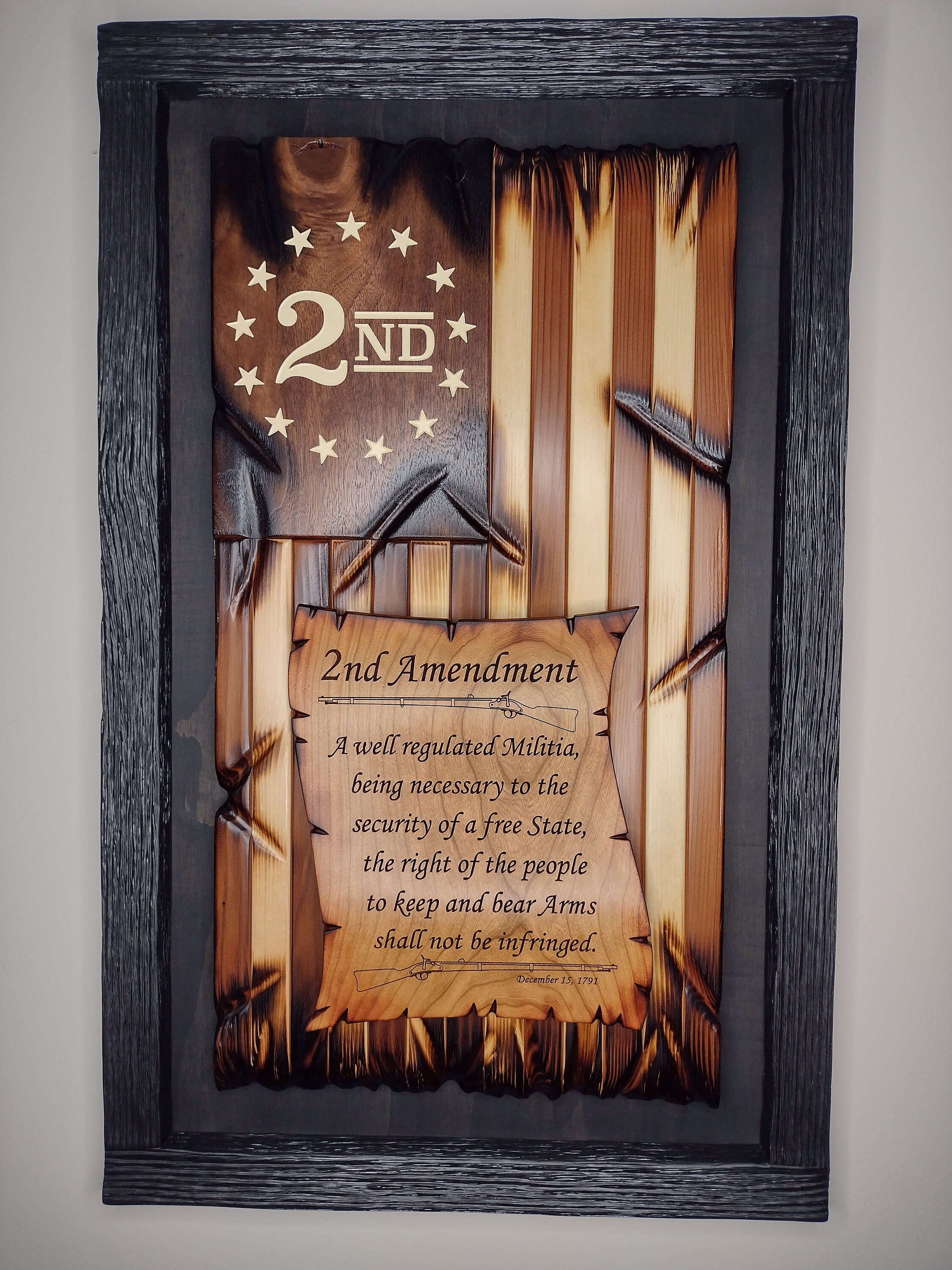 2nd Amendment Flag, Wooden, Betsy Ross - Etsy