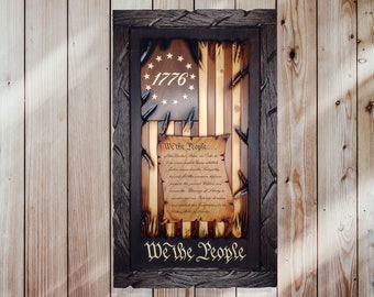 We the People Flag, Wooden, Betsy Ross - Etsy