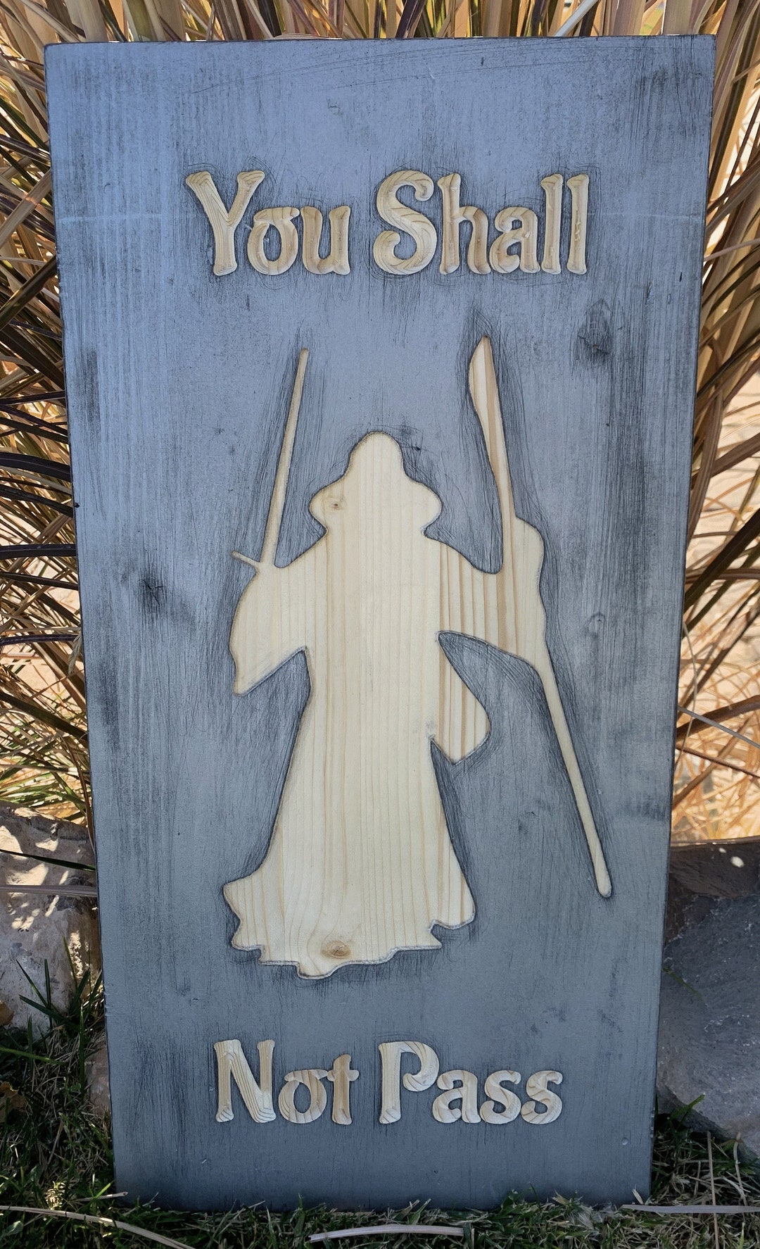 You Shall Not Pass! Wood Carving/sign - Etsy