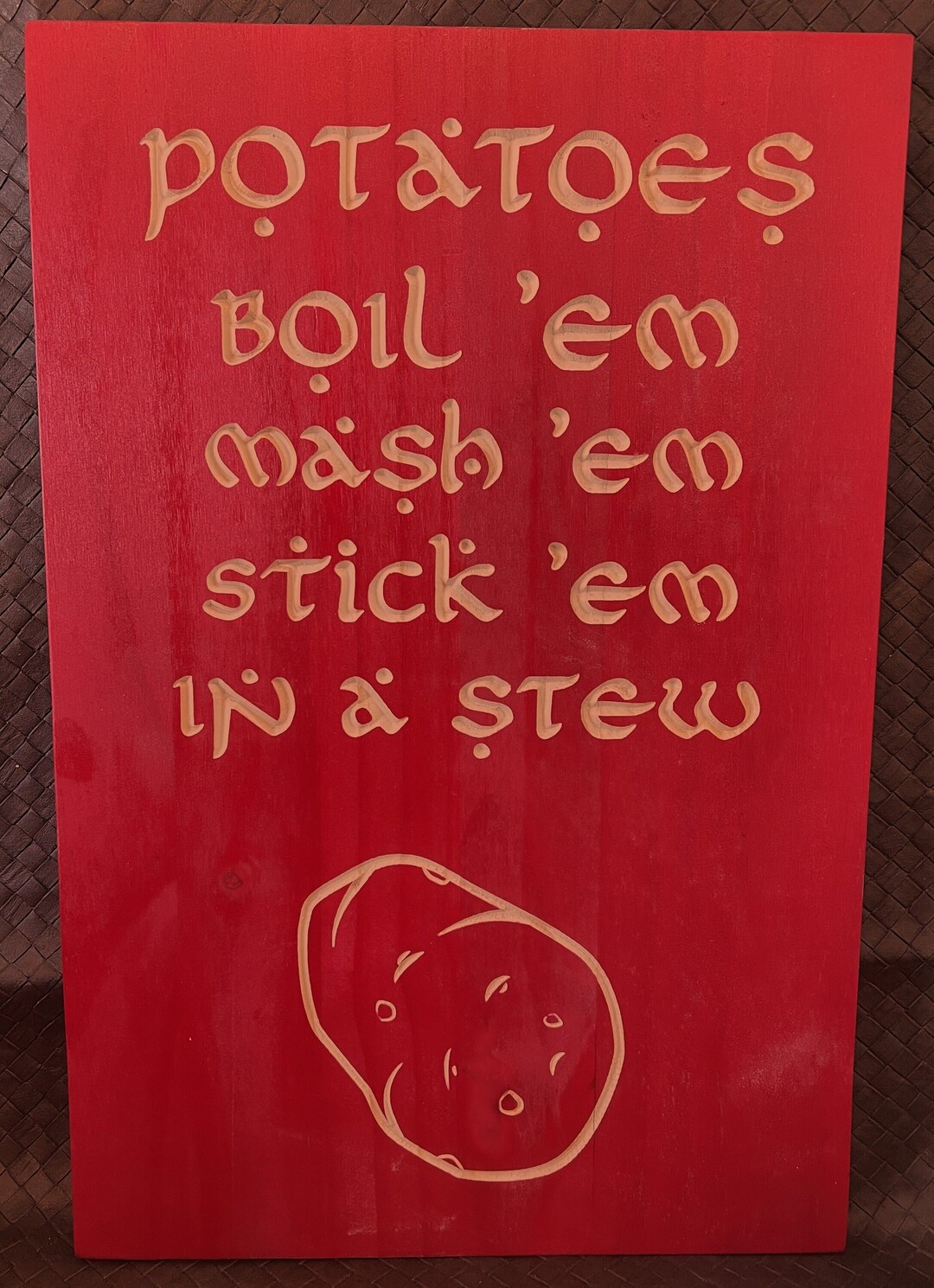 Potatoes Samwise Gamgee Carved Wood Sign. - Etsy