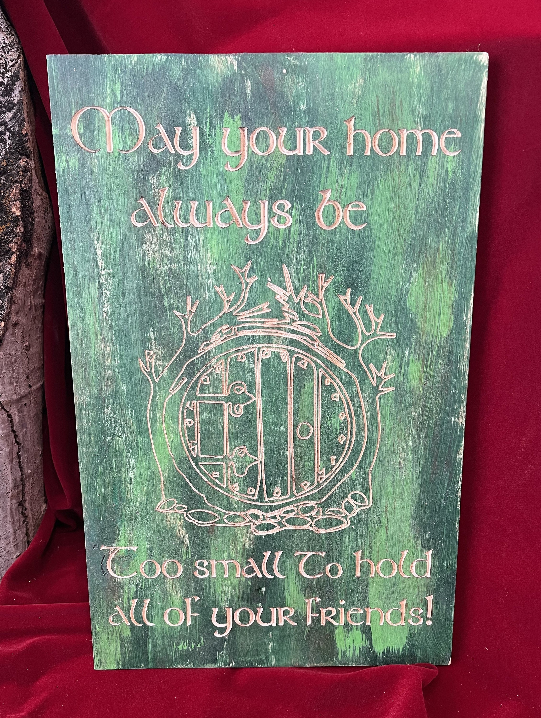 Hobbit Hole Friends Carving/sign - Etsy