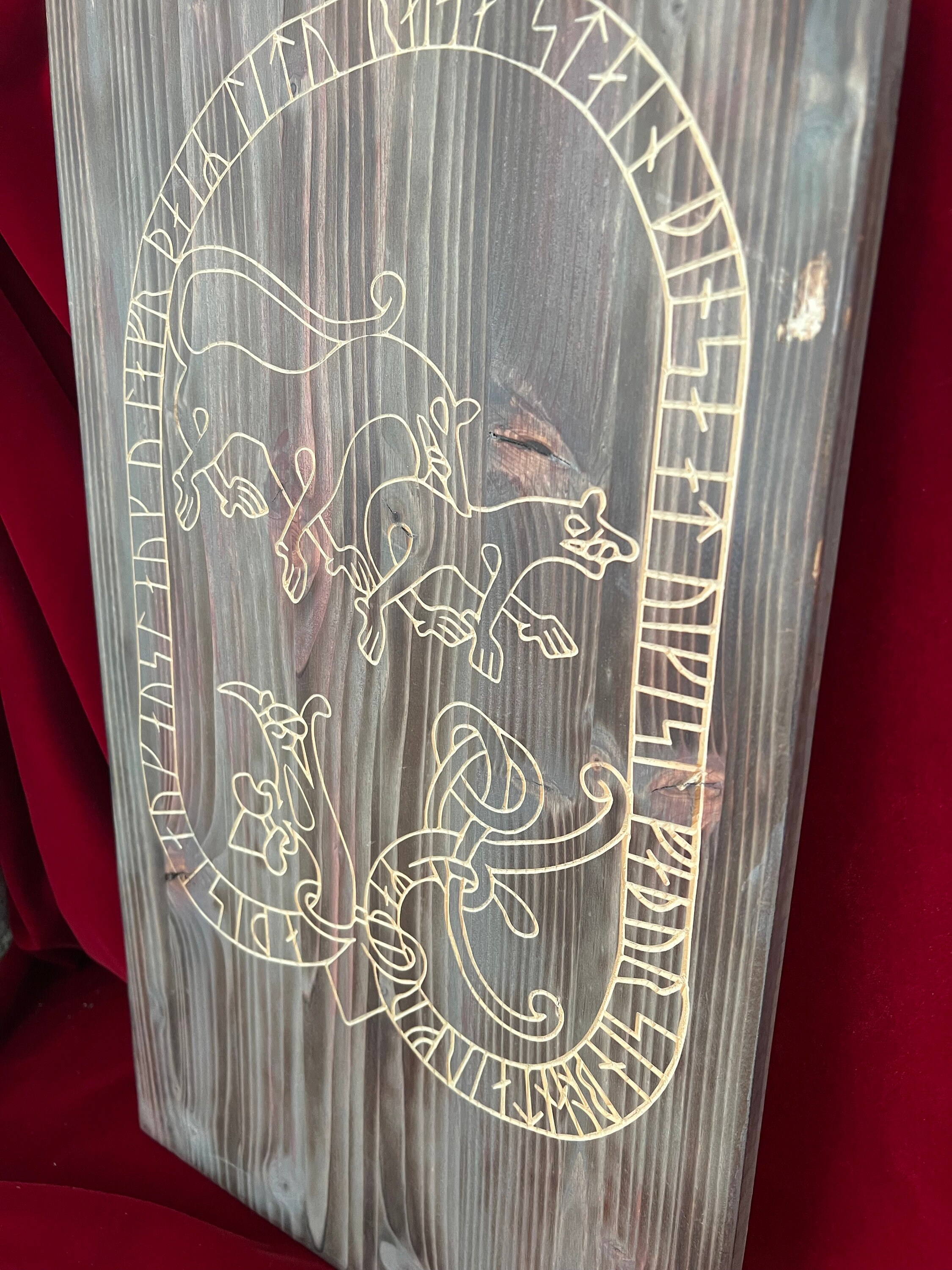 Viking Runestone Wood Carving/sign Style 5 - Etsy