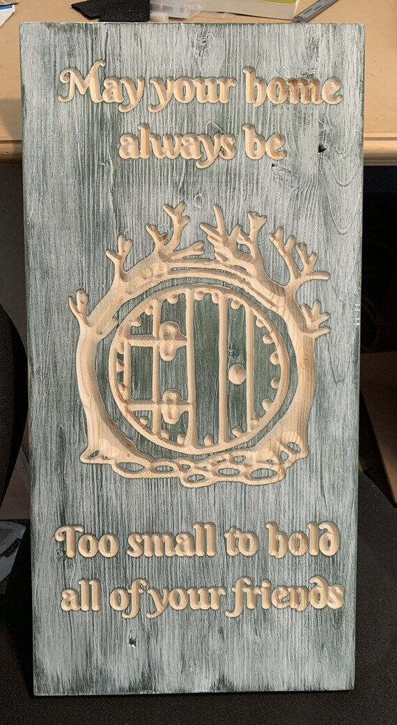 Hobbit Hole Friends Carving/sign | Etsy