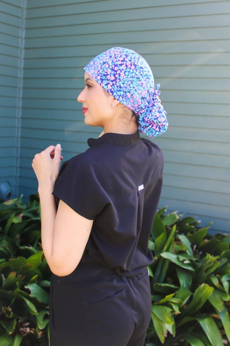 STELLA — Ponytail Scrub Cap Digital Sewing Pattern - by Rosy Peña ...