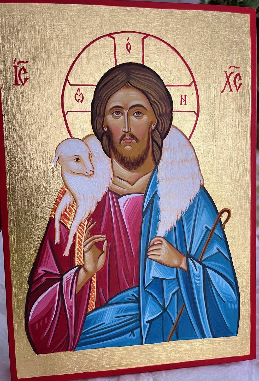Jesus Christ the Good Shepherd, Orthodox Icon, Christian Religious Art ...