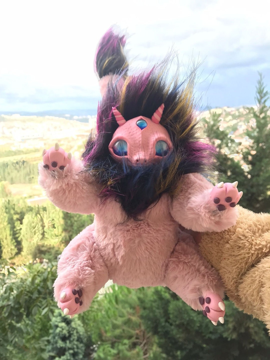 Poseable Art Doll Creature, Plush Fantasy Dragon - Etsy