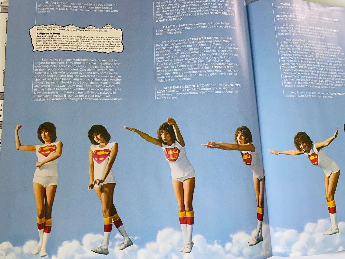 Barbara Streisand Superman Released 1977 on Columbia Records - Etsy UK