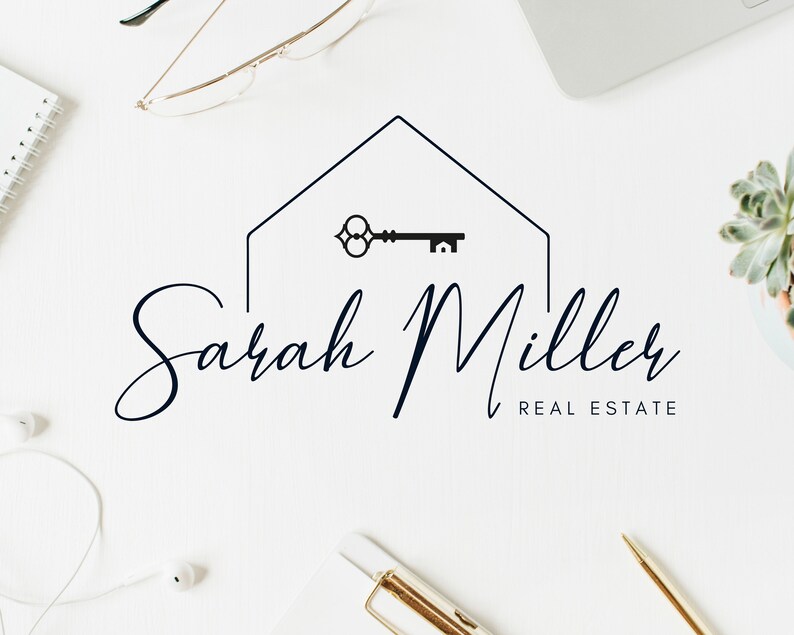 Premade Real Estate Golden Logo Main Logo Submark Logo and - Etsy