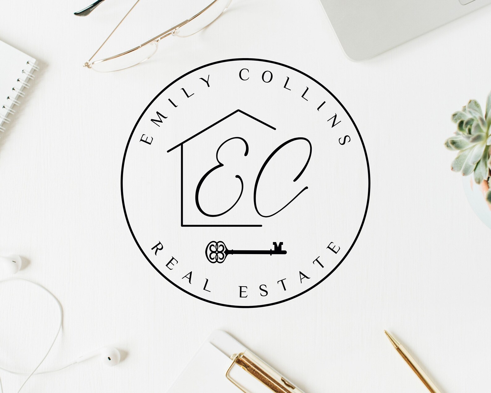 Premade Real Estate Logo Gold Realtor Logo Submark and | Etsy