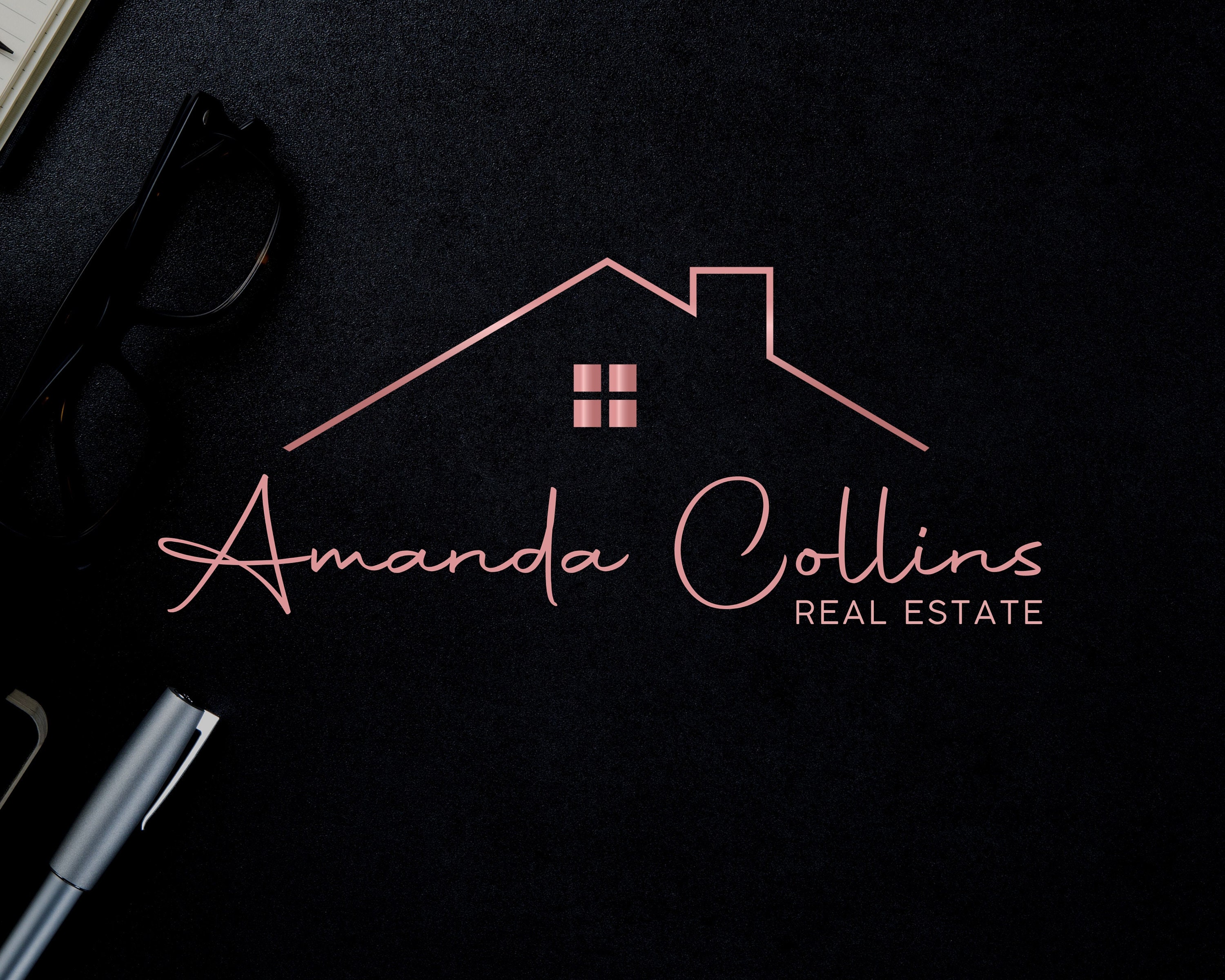 Rose Gold Logo Design for Real Estate Agents Branding Kit | Etsy