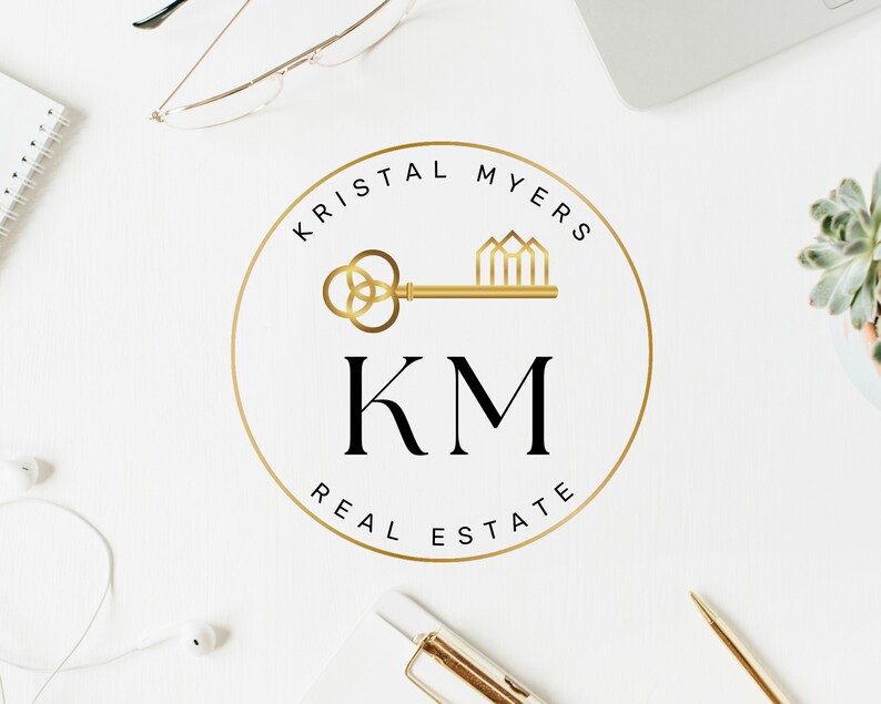 Premade Real Estate Logo - Gold Realtor - Logo, Submark and Watermarks ...