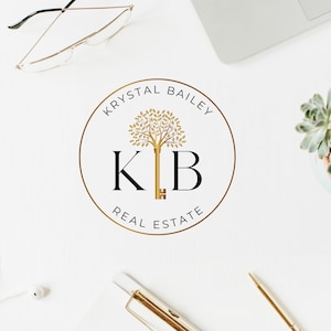 Tree Key Premade Logo, Real Estate Agent Branding, Realtor Logo, Real ...
