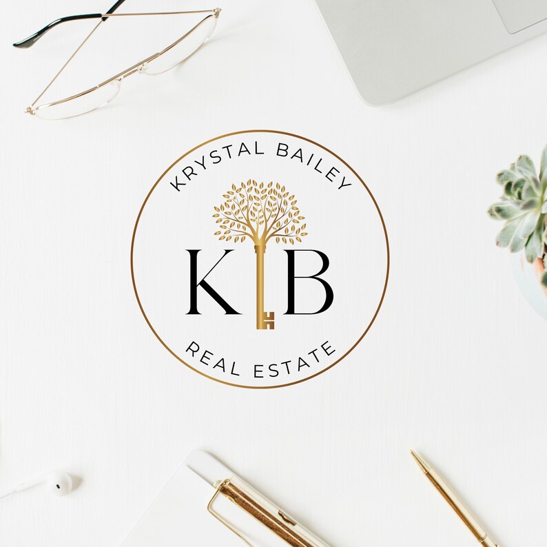 Tree Key Premade Logo, Real Estate Agent Branding, Realtor Logo, Real ...