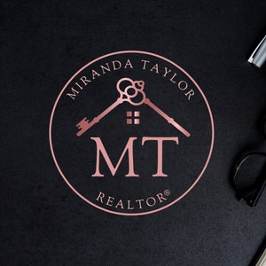 Realtor® Rose Gold Premade Logo Design, Full Set: Logo + Sublogo ...