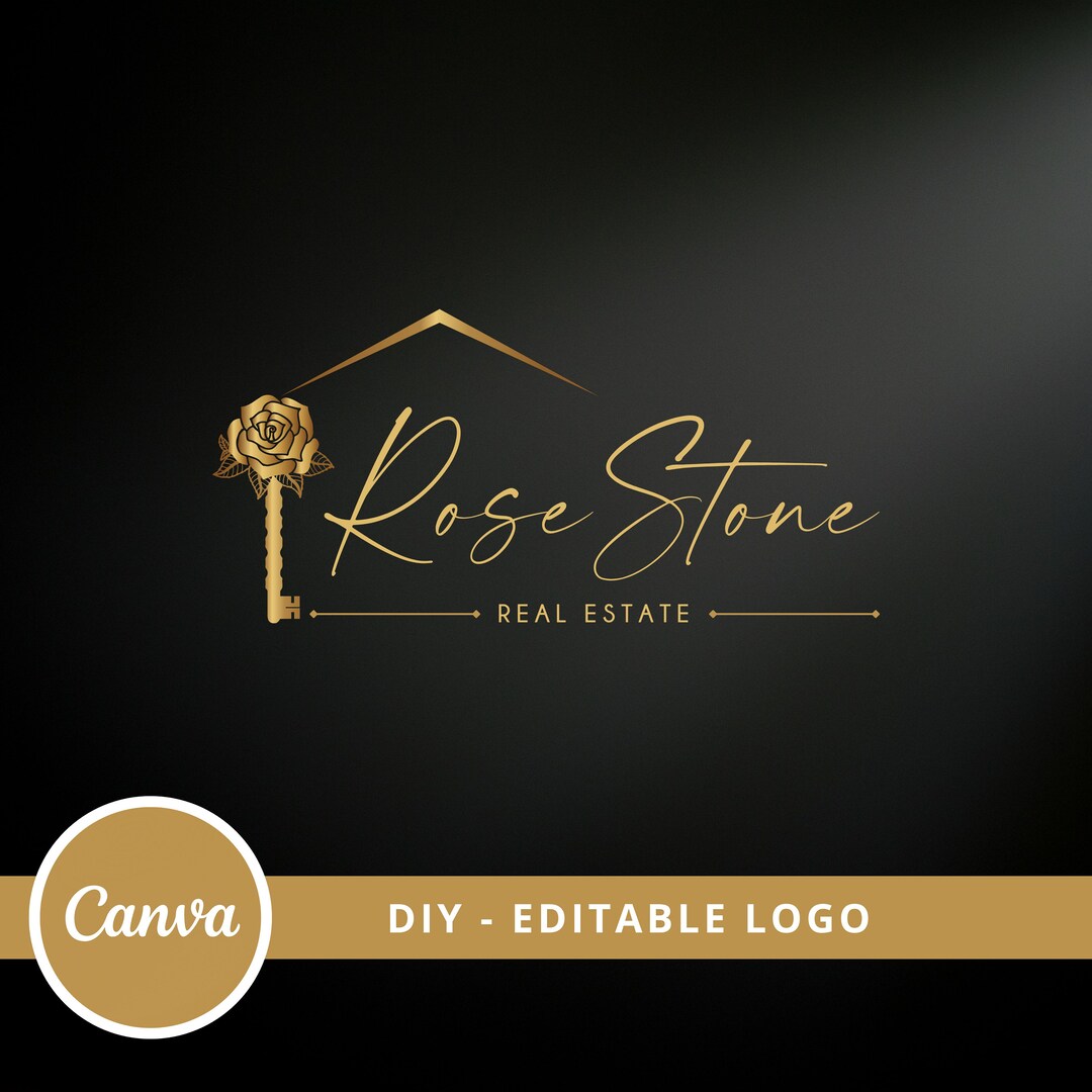 DIY Real Estate Key Logo, Real Estate Agent Logo. House Logo, Signature ...