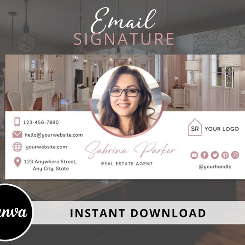DIY Email Signature Template for Real Estate Agents Email - Etsy