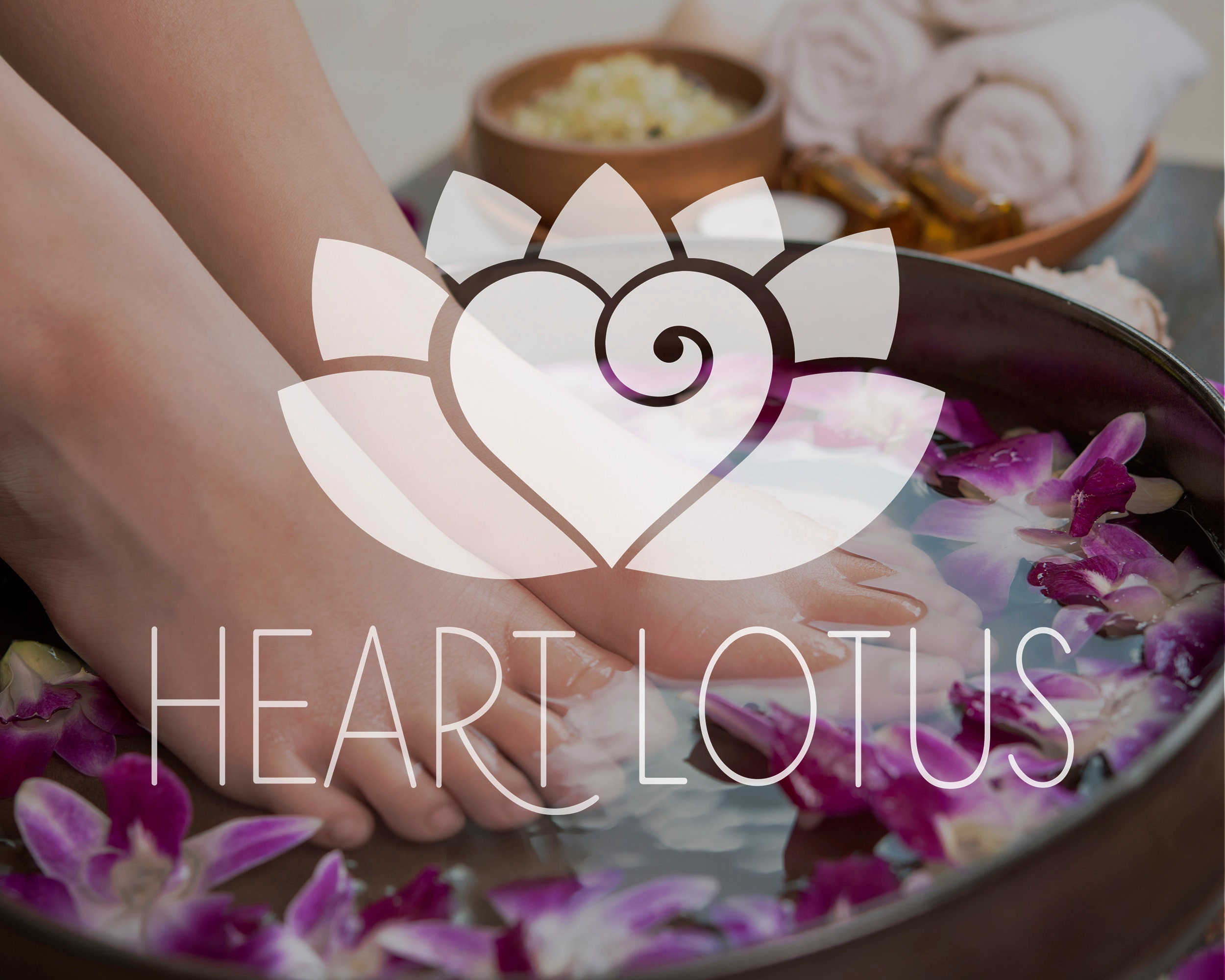 Heart Lotus Logo Design, Lotus Logo, Coaching Logo, Premade Logo ...