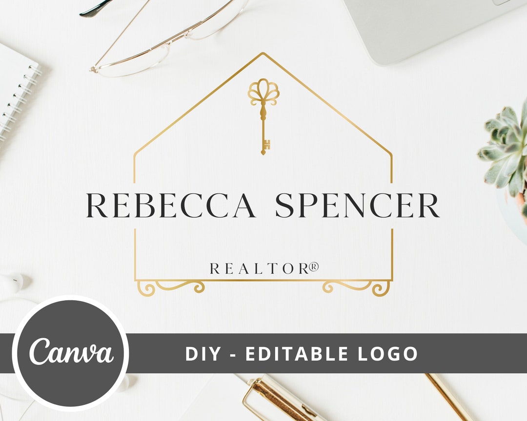 Editable Realtor Logo Design, DIY Design, Logo Canva Template, Instant ...