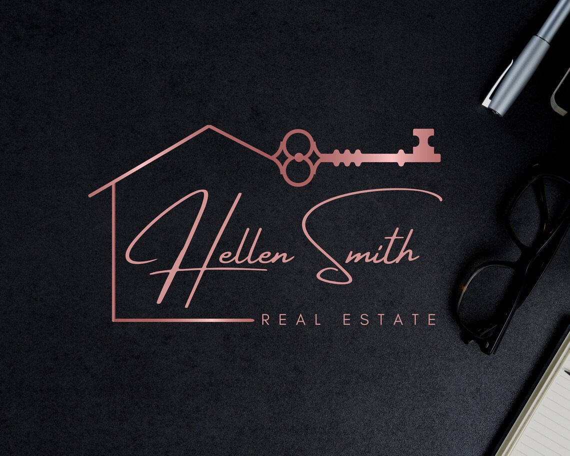 Premade Real Estate Logo Rose Gold Realtor Logo Submark and - Etsy