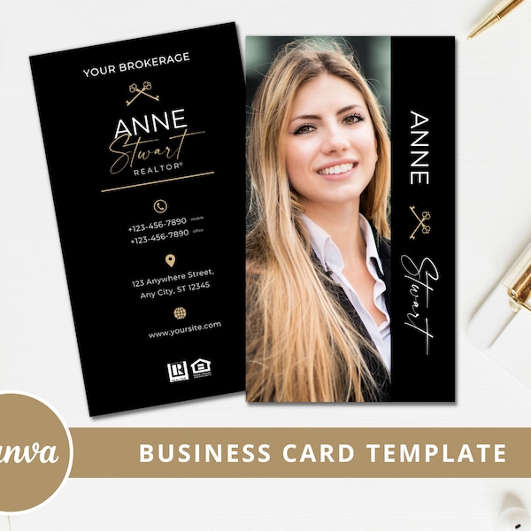 Vertical Realtor Business Card - Etsy