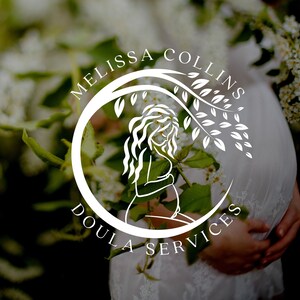 DIY Doula Logo Design, Nature Circle of Life, DIY Logo, Midwife Logo ...