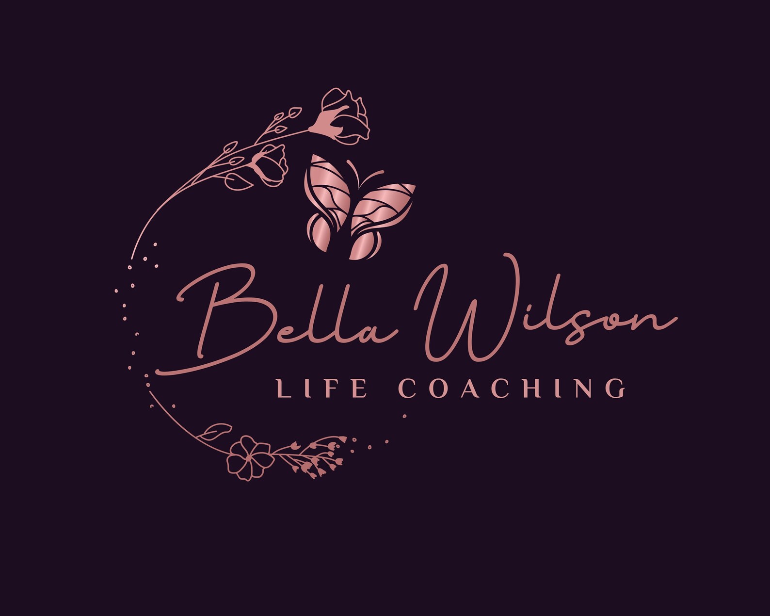 Bella Logo Design is a Premade Logo Customized for You, Rose Gold ...